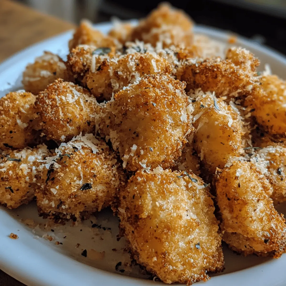 Ultimate Delicious Crispy Garlic Parmesan Chicken Poppers